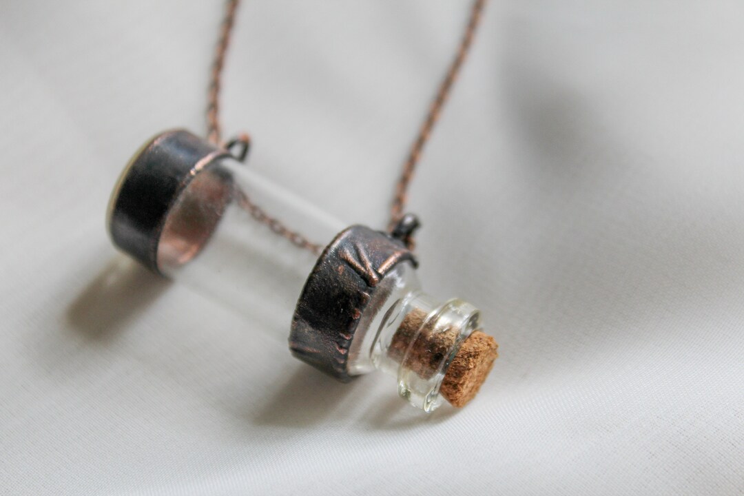 Glass Keeper Necklace I | Bottle Necklace | Vial Necklace | Vial ...