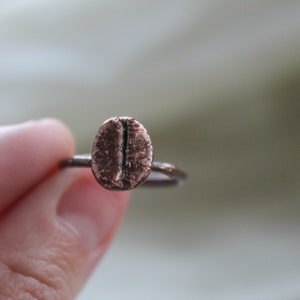REAL Coffee Bean Ring | Copper Jewelry | Electroformed Jewelry | Nature ...