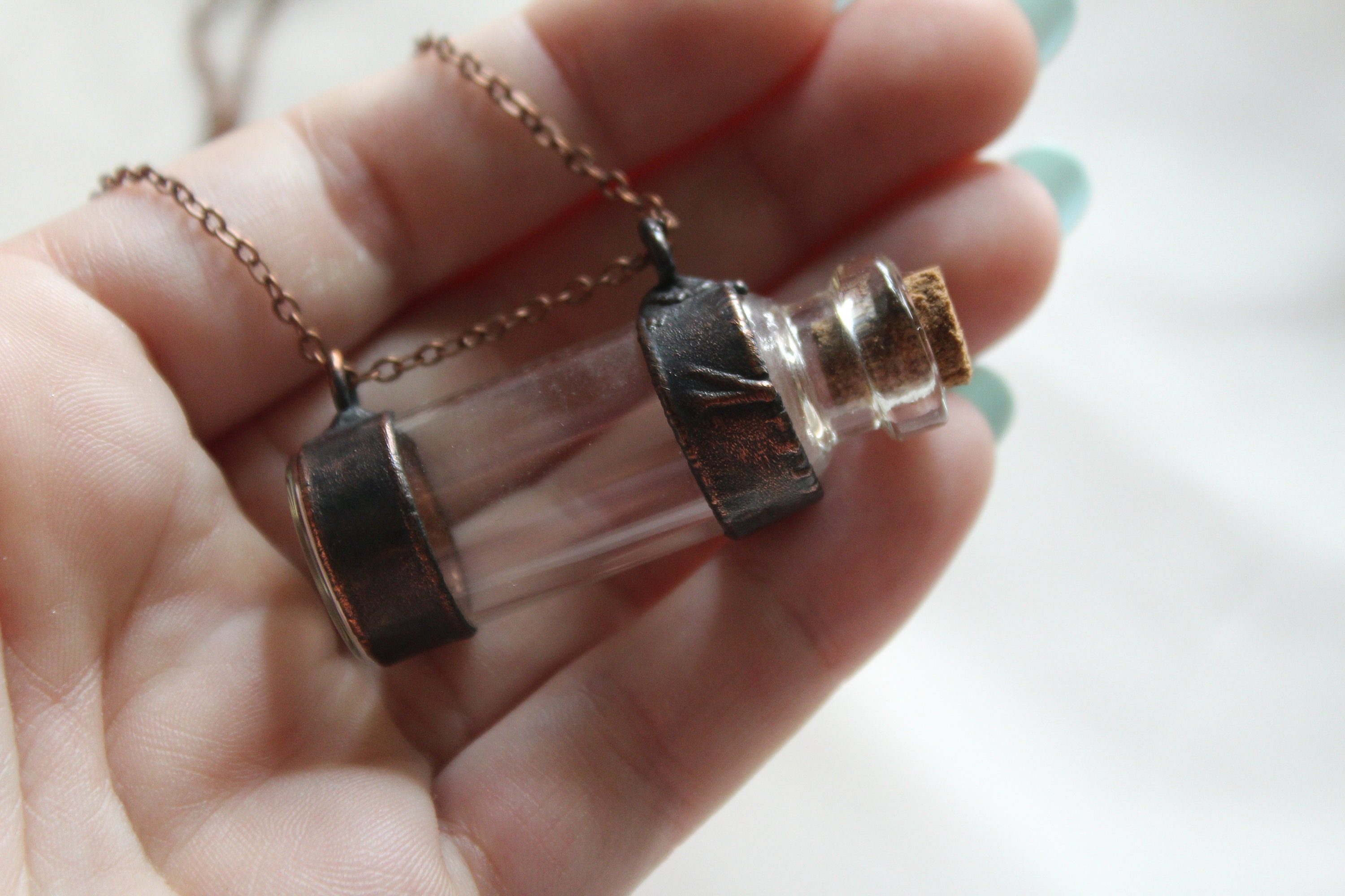 Glass Keeper Necklace I Bottle Necklace Vial Necklace - Etsy