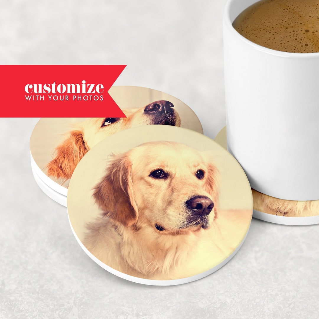 Personalized Coaster Pet Photo Coaster Custom Drinkware Barware ...