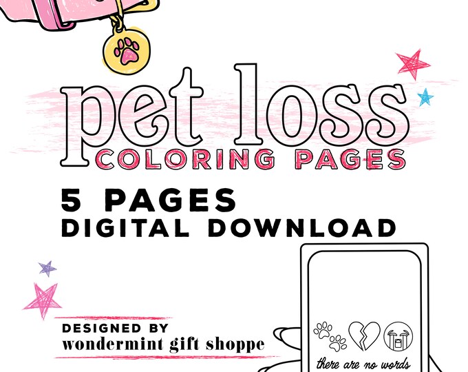 Pet Loss Grief Coloring Pages | Dog Coloring Pages for Loss and Grief ...