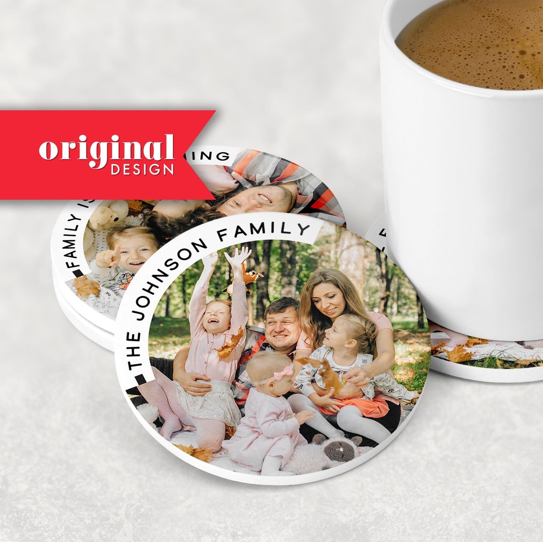 Custom Photo Coasters Personalized Coaster Keepsake Drinkwear Custom ...