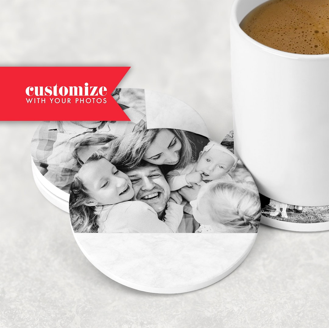 Personalized Photo Coaster Set Custom Photo Gift - Etsy