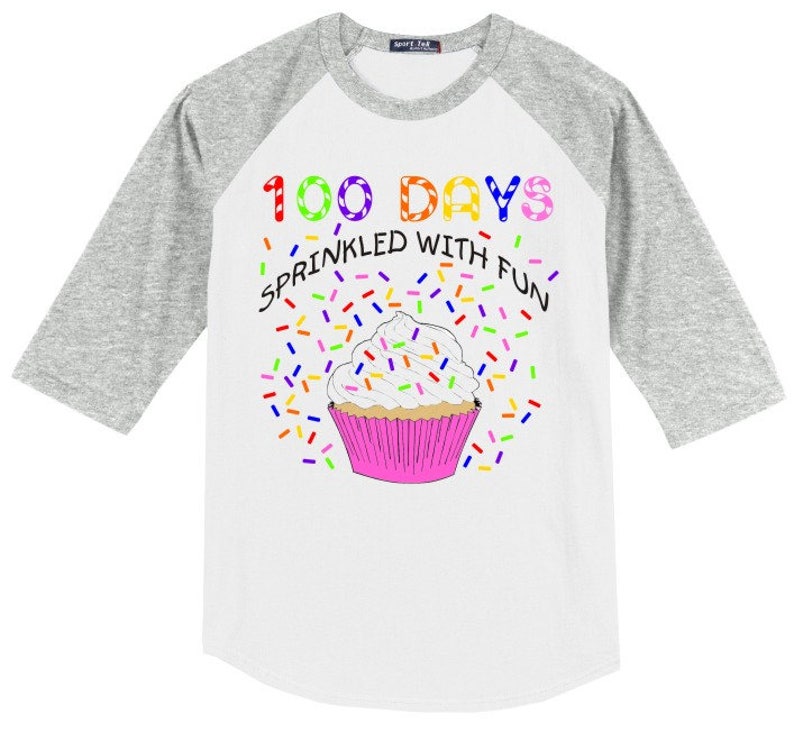 100th Day of School Raglan T Shirt 100 sprinkles 100 days | Etsy