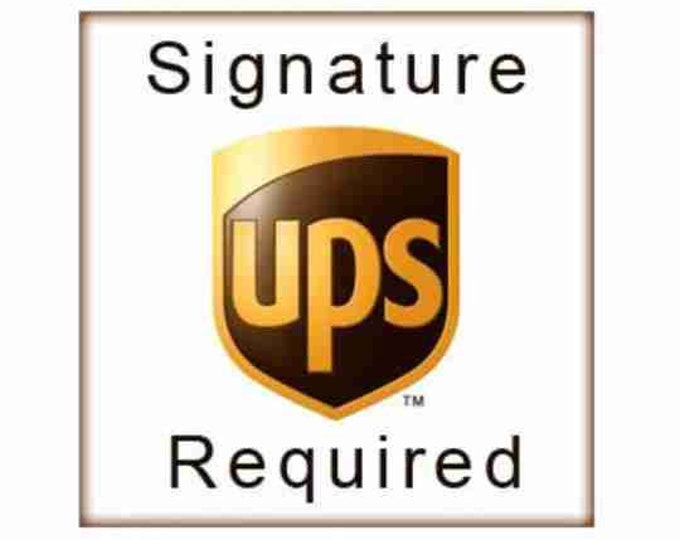 Fee for UPS Signature Required