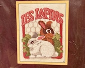 Sunset Stitchery les Lapins French Rabbits Crewel - Etsy