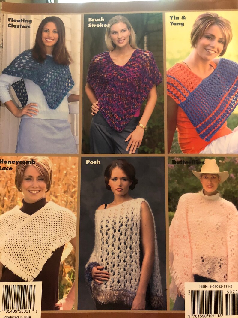 Knit Ponchos Knitting Pattern Book...designed by George Shaheen ...