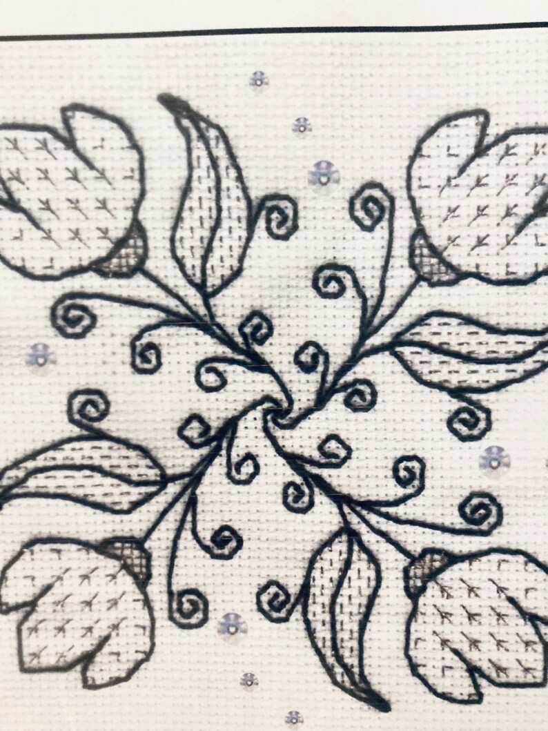 Tulips Blackwork Embroidery Kit......leon Conrad Designs...embellished ...