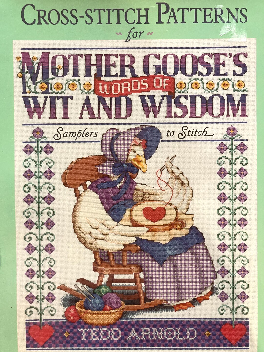 Cross-stitch Patterns Mother Goose’s Words of Wit and Wisdom Samplers ...
