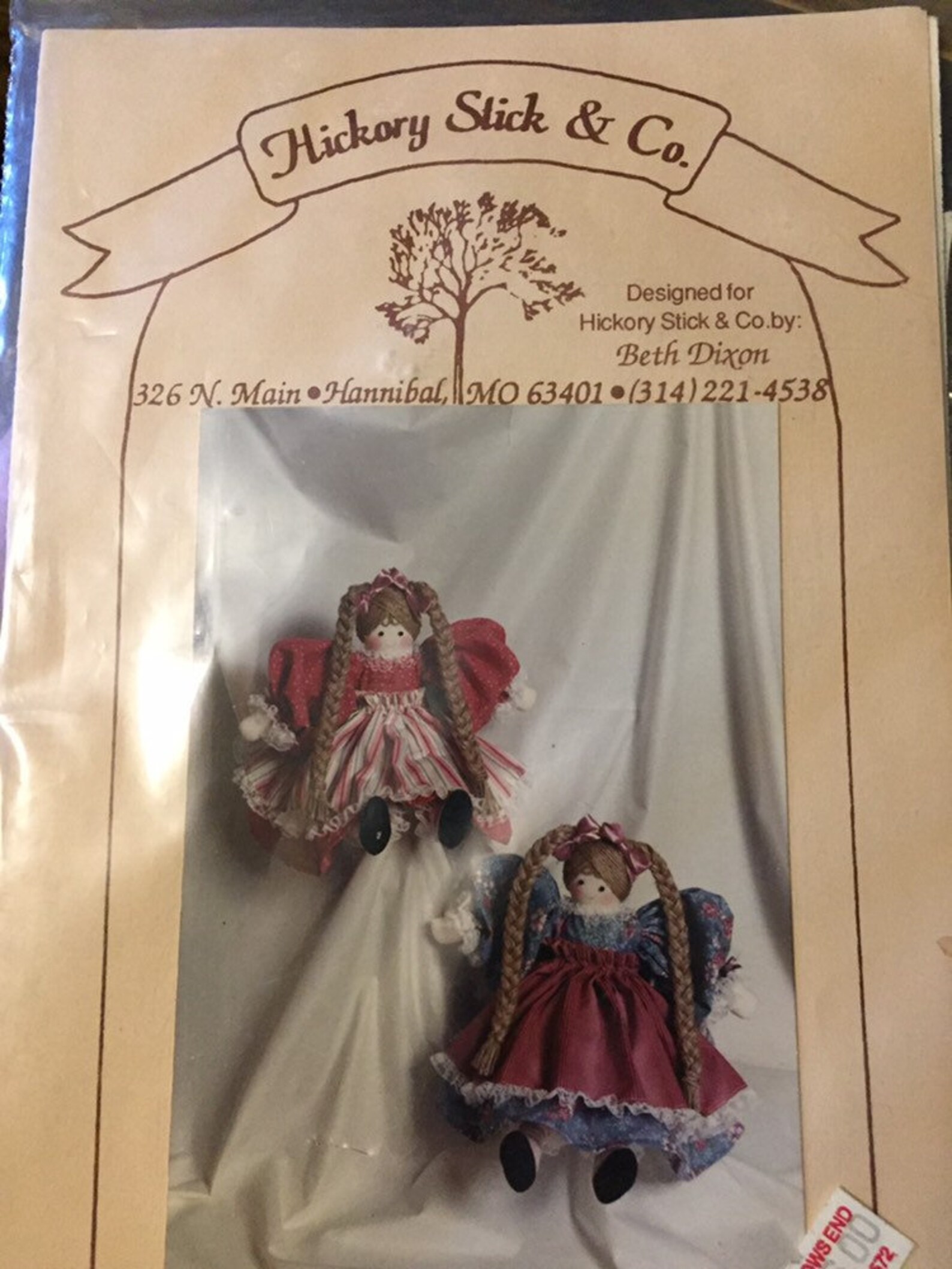 Jennifer Doll Sewing Pattern Hickory Stick Pattern by Beth Dixon 18 ...