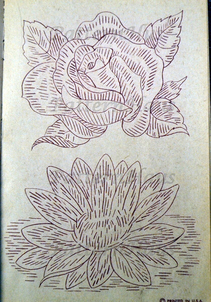 Vintage Embroidery Flowers Patterns Instant Downloads 8 - Etsy