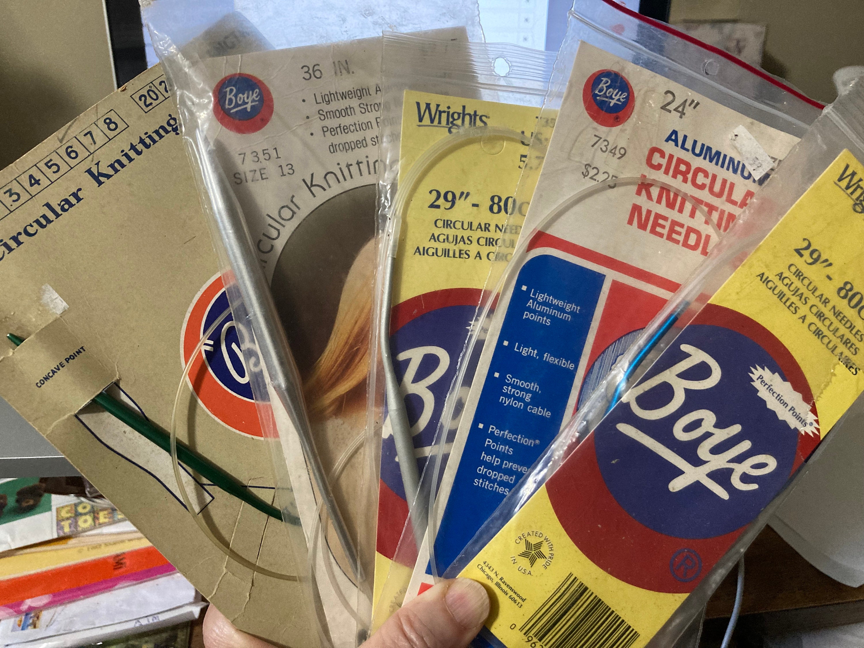 Circular Knitting Needles Choice of Size and Length....knitting in the ...