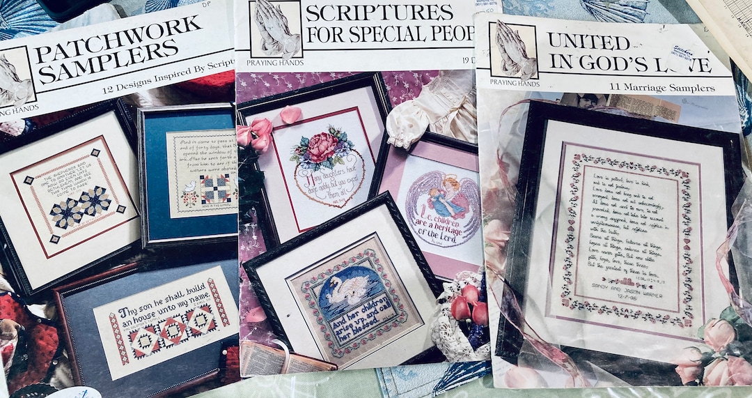 Faith Cross Stitch Charts...patchwork Samplers…united in God's Love...scriptures for Special ...