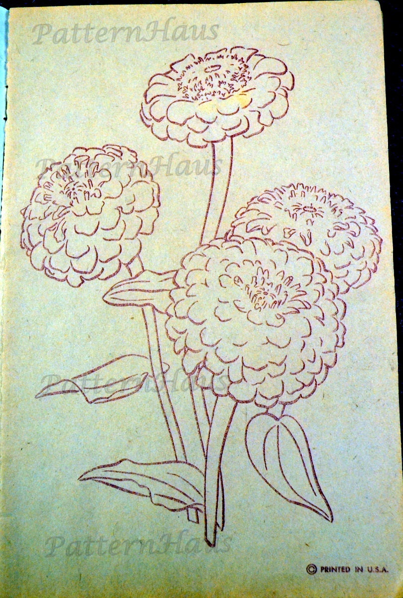 Vintage Embroidery Flowers Patterns Instant Downloads 8 Patterns - Etsy