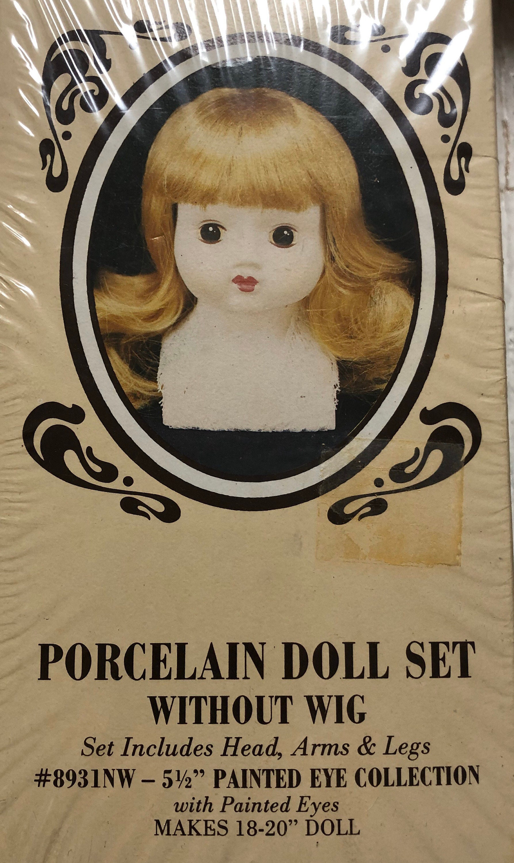 Porcelain Doll Set.... Doll Making...painted Eyes....head, Arms, and ...
