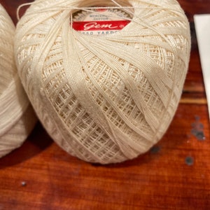 30 Weight White Crochet Thread....number 30 Thread...gem by Star Thread ...