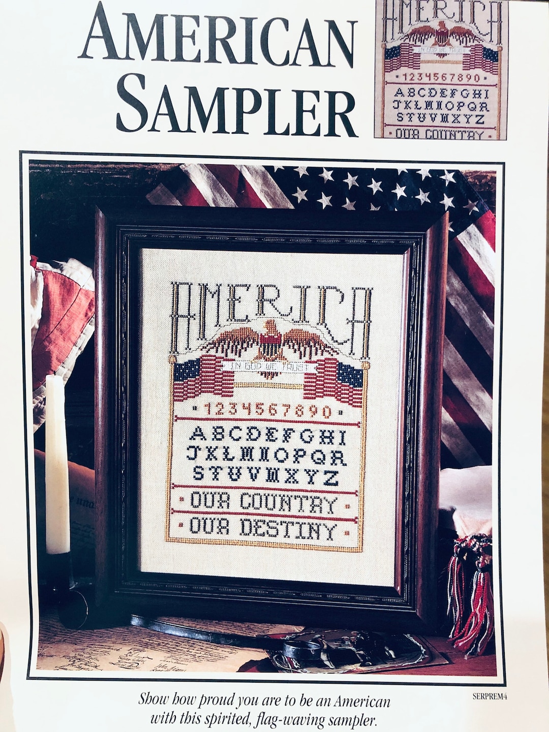 American Sampler Cross Stitch Chart....leisure Arts...counted Cross ...