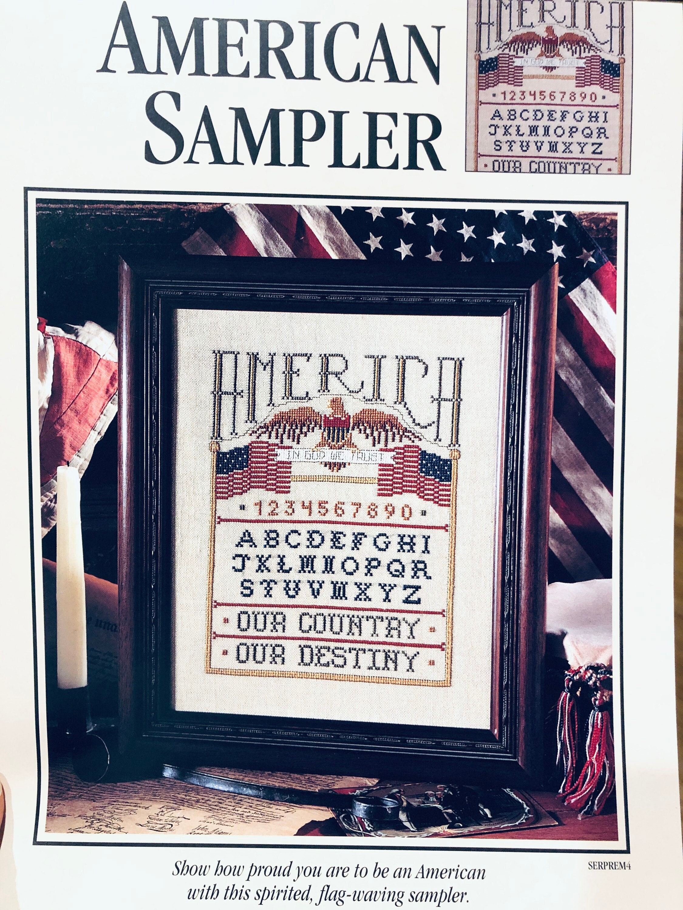American Sampler Cross Stitch Chart....leisure Arts...counted Cross ...