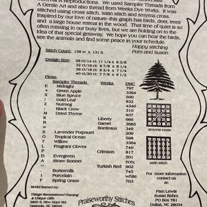 Woodland Paradise Counted Cross Stitch Chart...praiseworthy Stitches ...