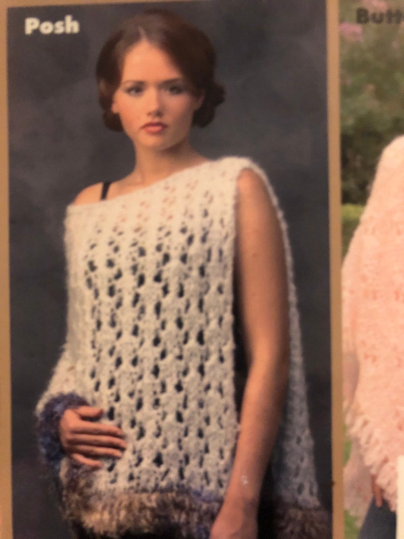 Knit Ponchos Knitting Pattern book...Designed by George | Etsy