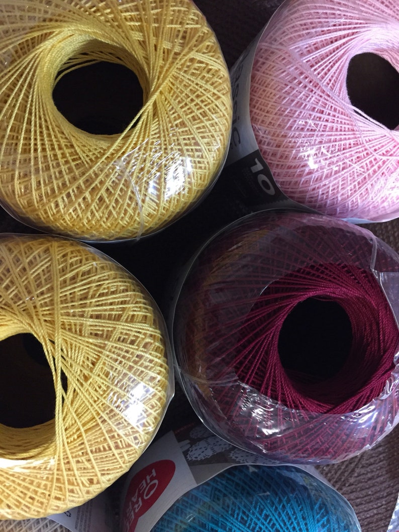 Red Heart Classic Number 10 Crochet Thread Mercerized Cotton - Etsy