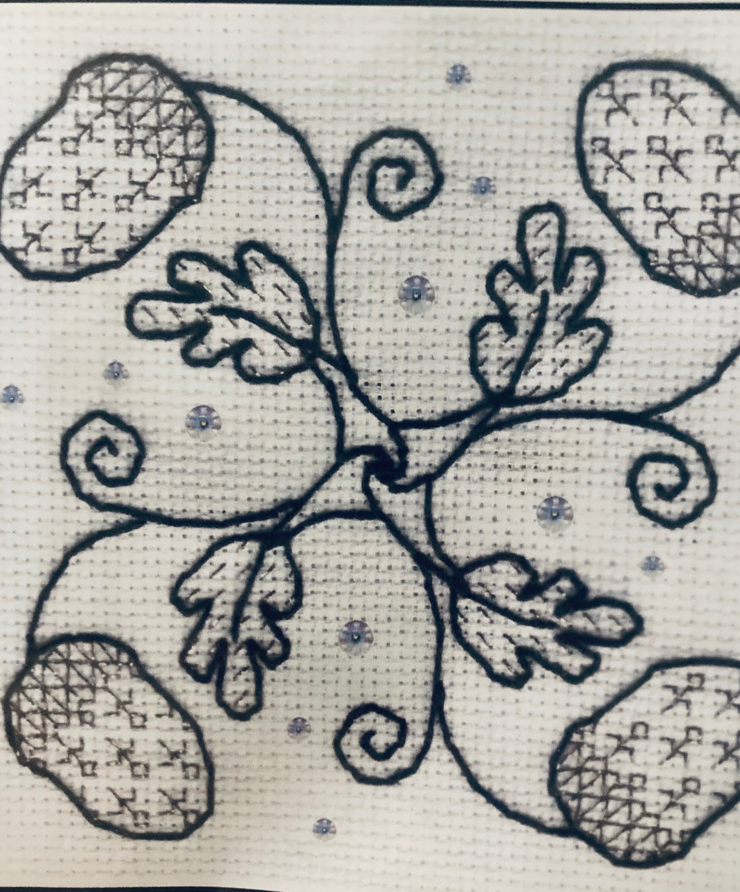 Blackwork Acorns Embroidery Kit...leon Conrad Designs - Etsy