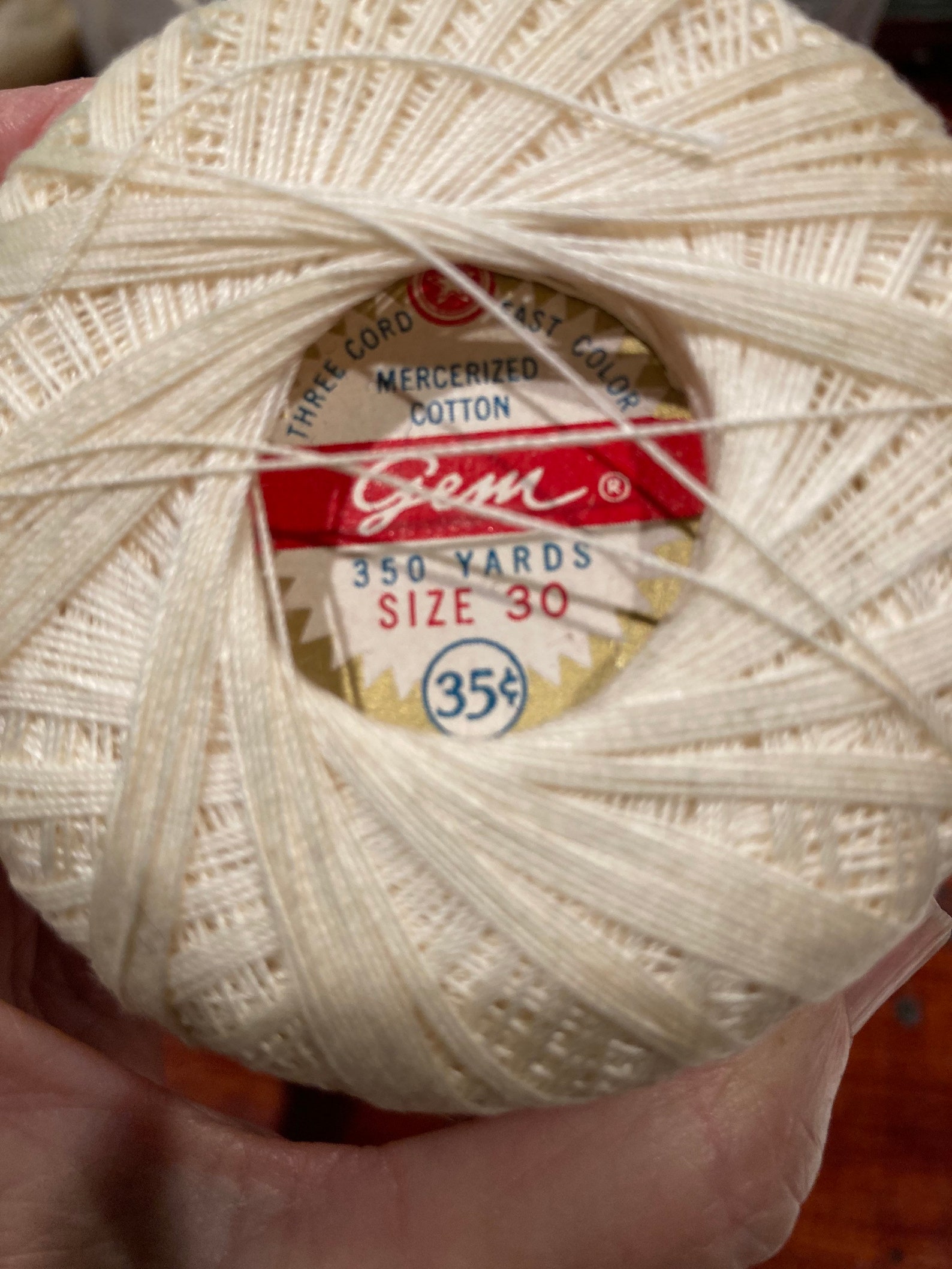 30 Weight White Crochet Thread....number 30 Thread...gem by Star Thread ...