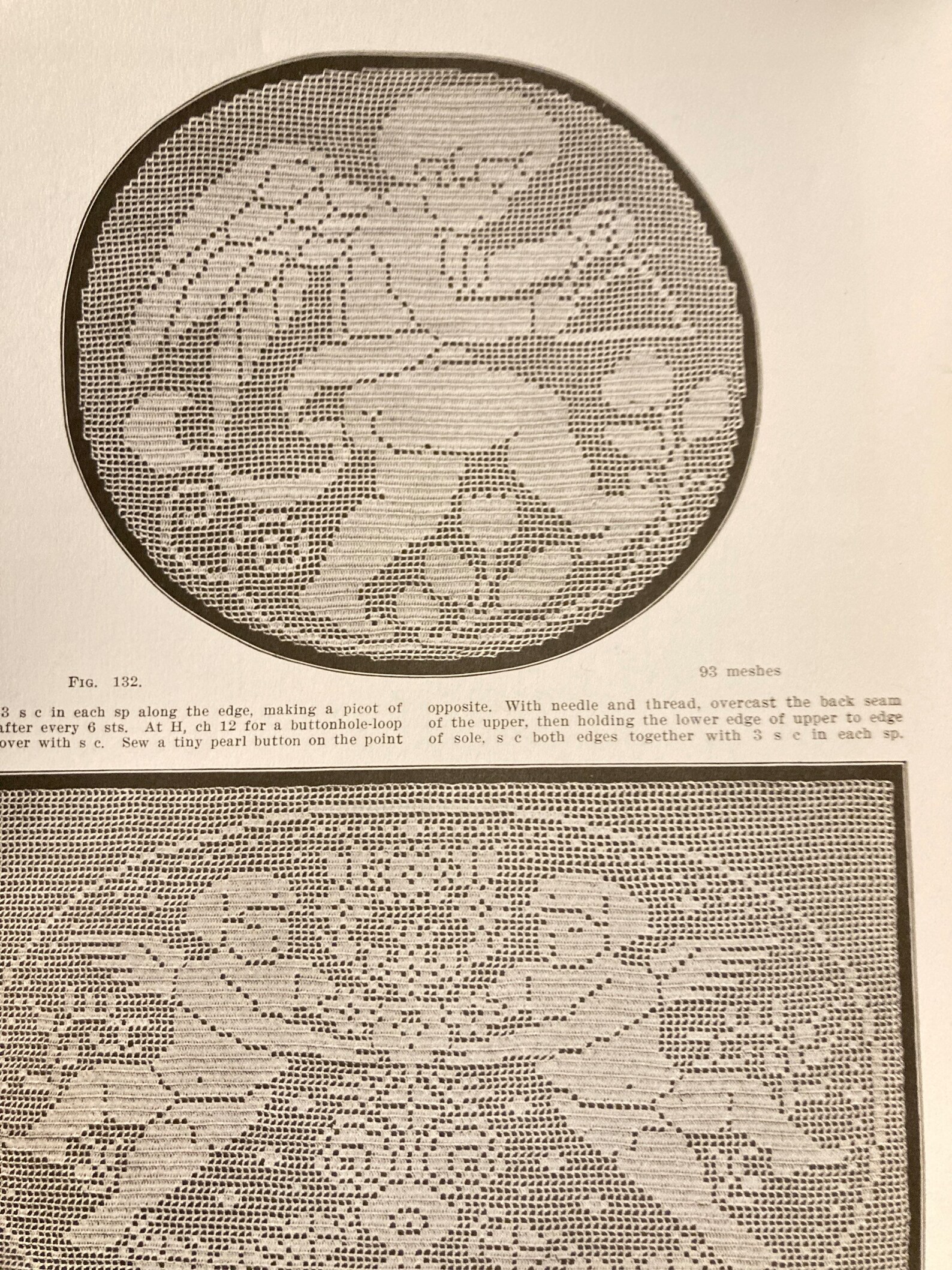 Filet Crochet Patterns and Charted Pattern Book Edited by Mrs. - Etsy