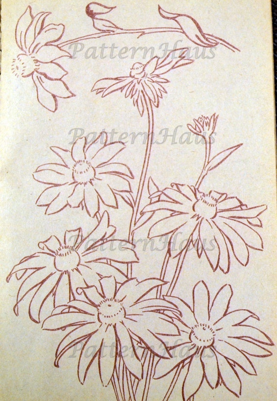 Vintage Embroidery Flowers Patterns Instant Downloads 8 | Etsy