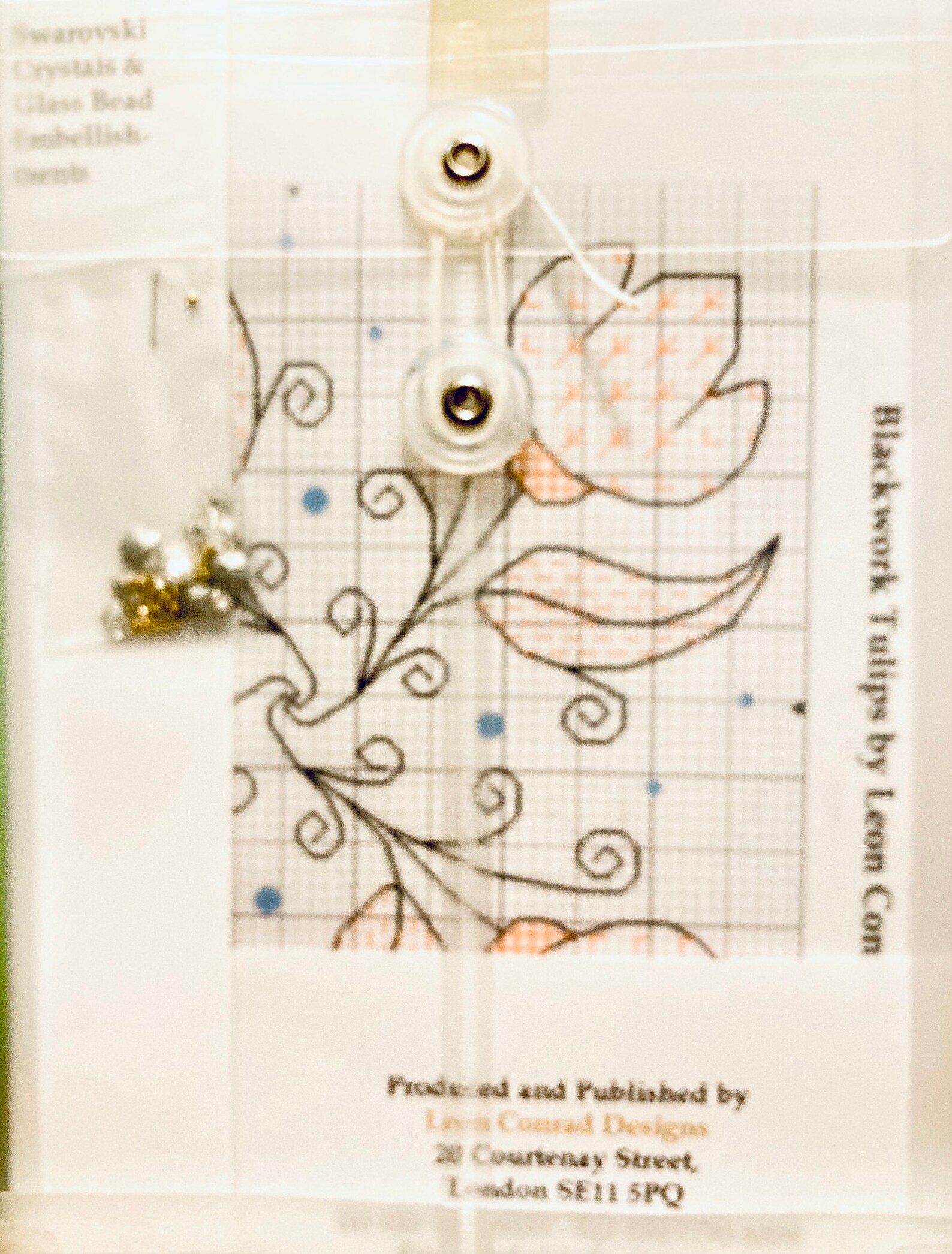 Tulips Blackwork Embroidery Kit......leon Conrad Designs...embellished ...