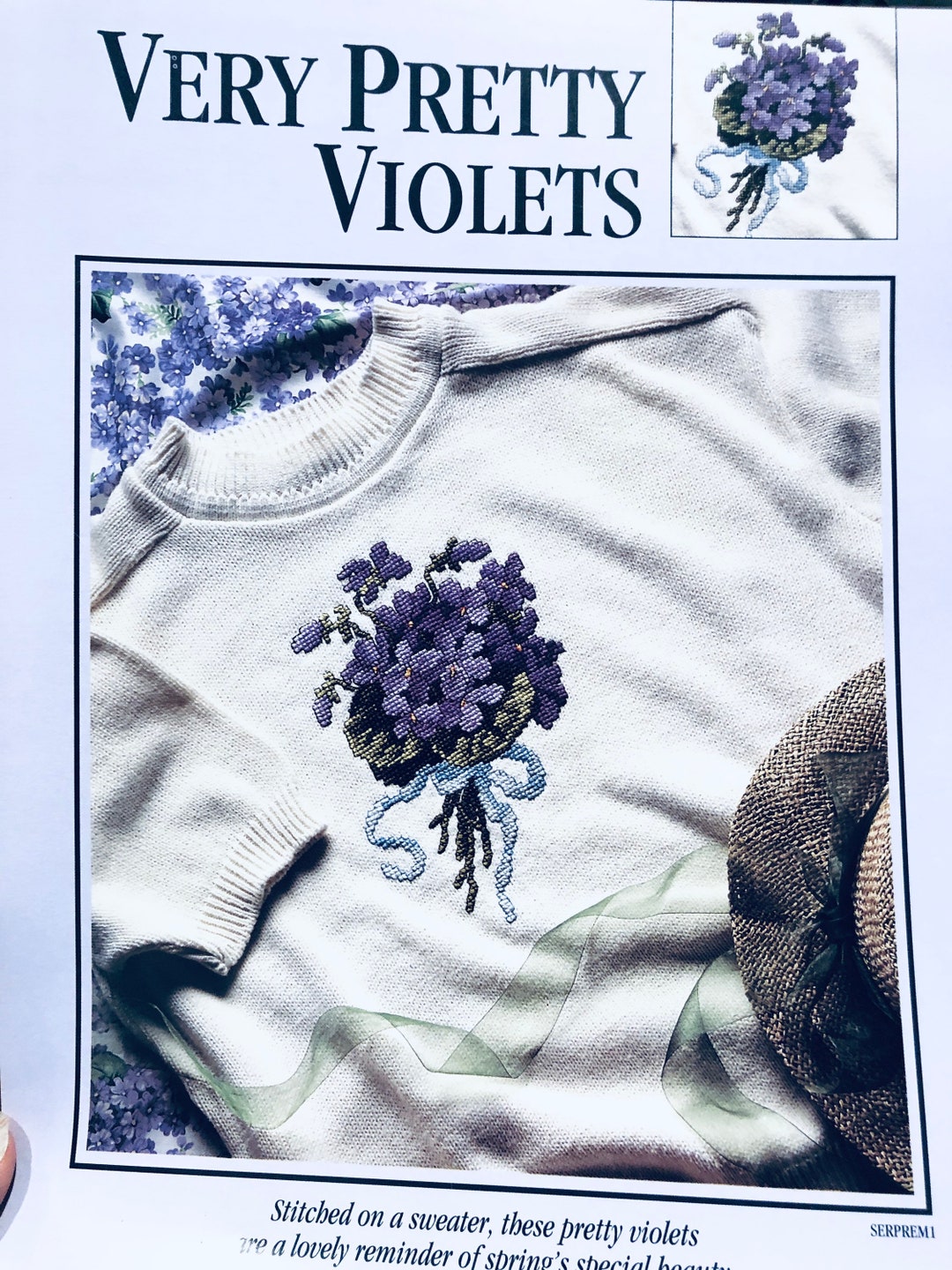 Very Pretty Violets Cross Stitch Chart...counted Cross Stitch...leisure ...