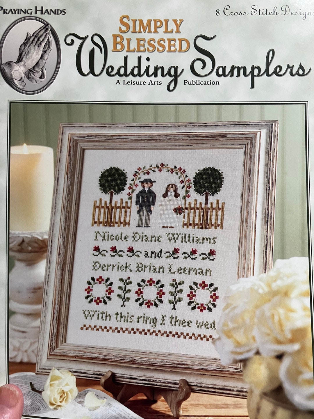 Simply Blessed Wedding Samplers Counted Cross Stitch Patterns...praying Hands...wedding Gifts to ...