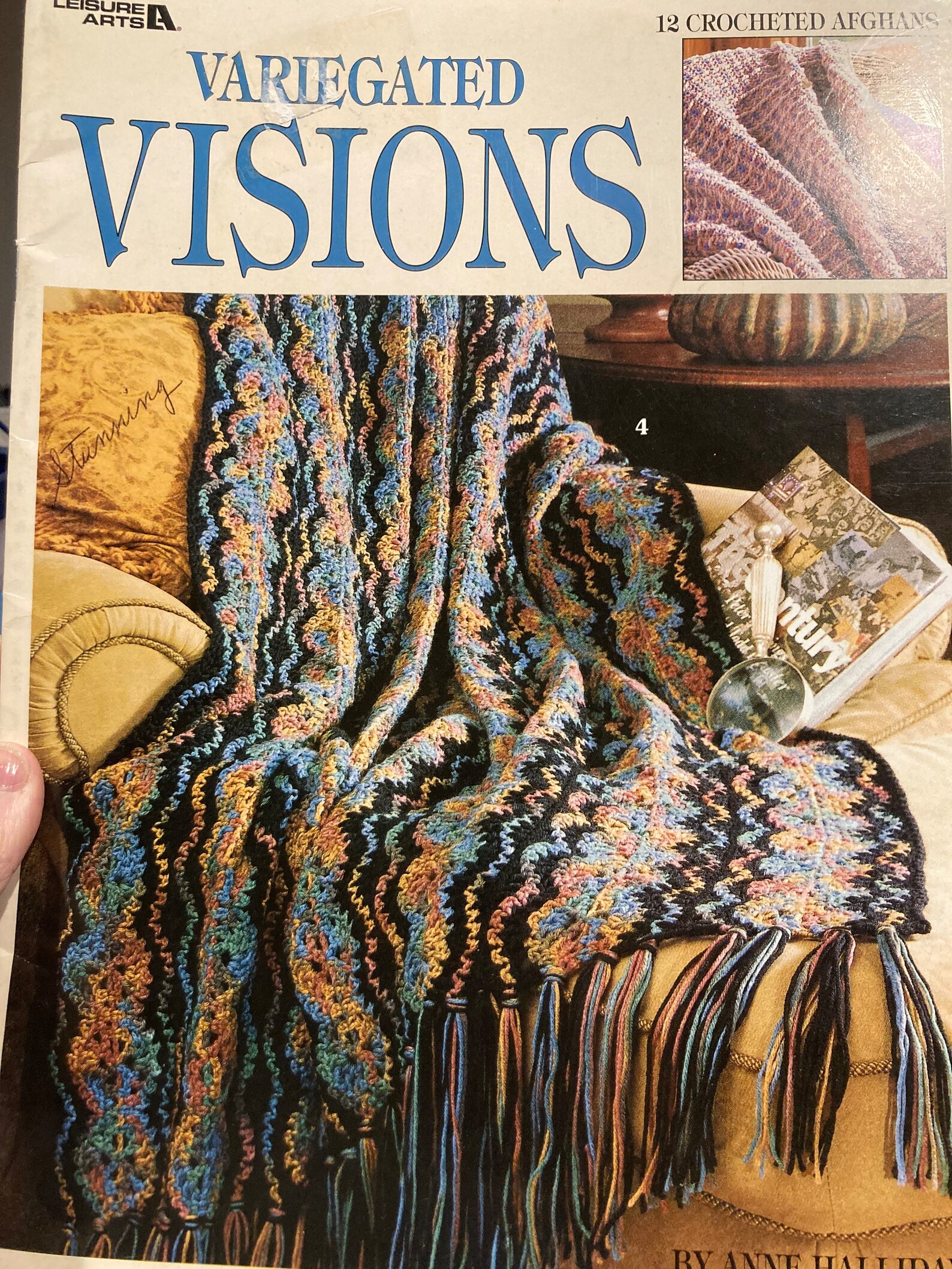 Leisure Arts 3106 Variegated Vision Afghan Pattern Book….12 Crochet ...