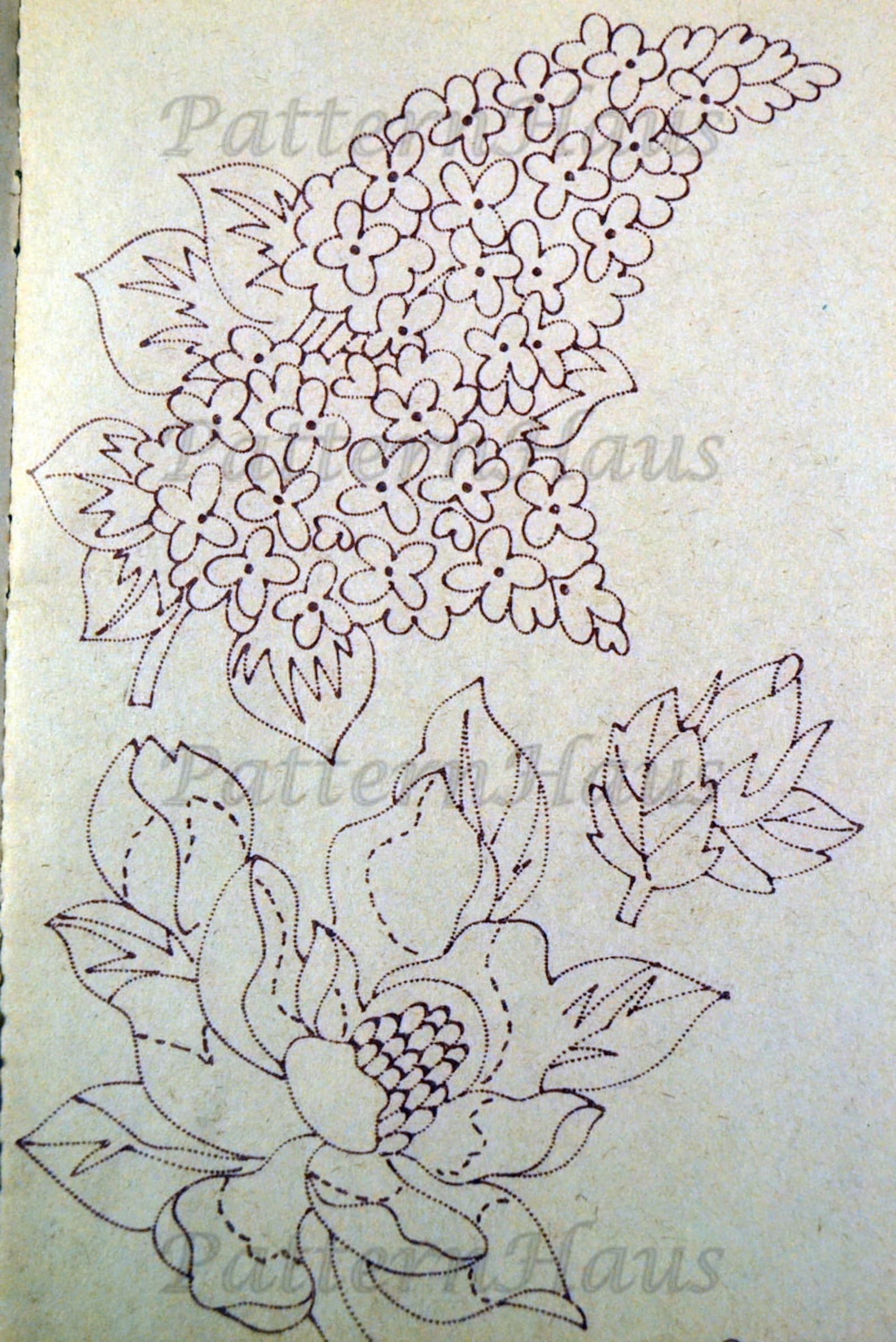 Vintage Embroidery Flowers Patterns Instant Downloads 8 - Etsy