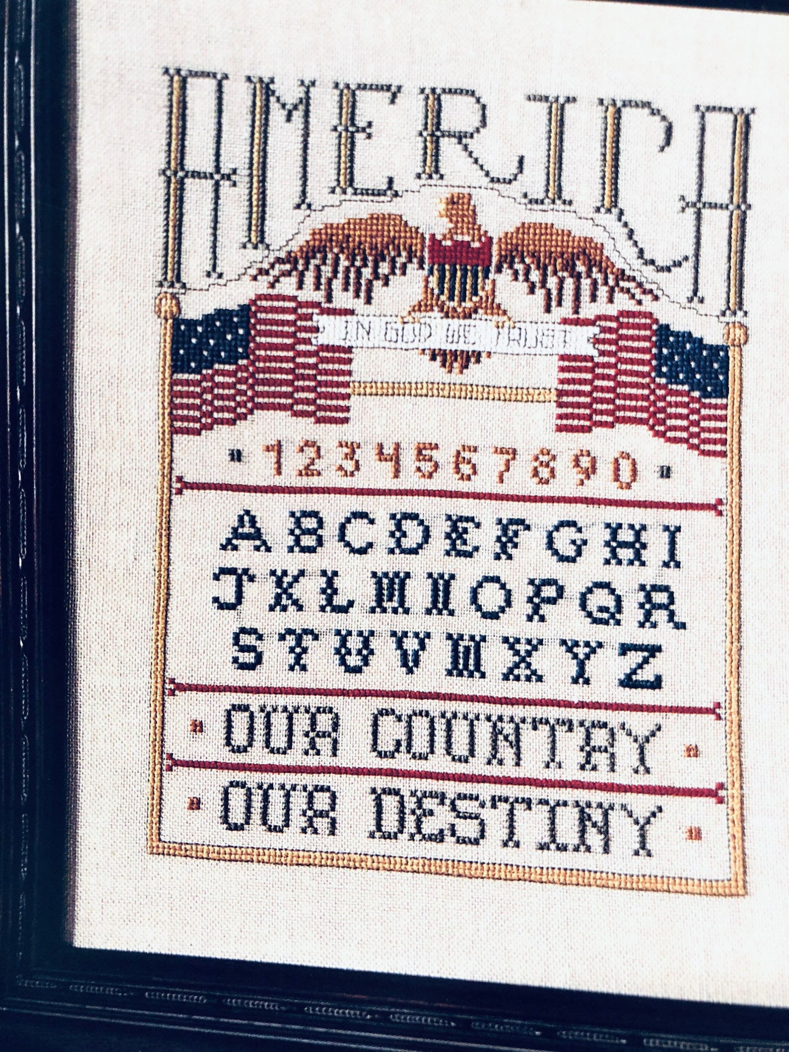 American Sampler Cross Stitch Chart....leisure Arts...counted Cross ...