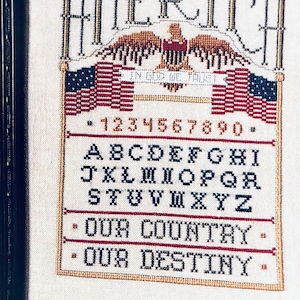 American Sampler Cross Stitch Chart....leisure Arts...counted Cross ...