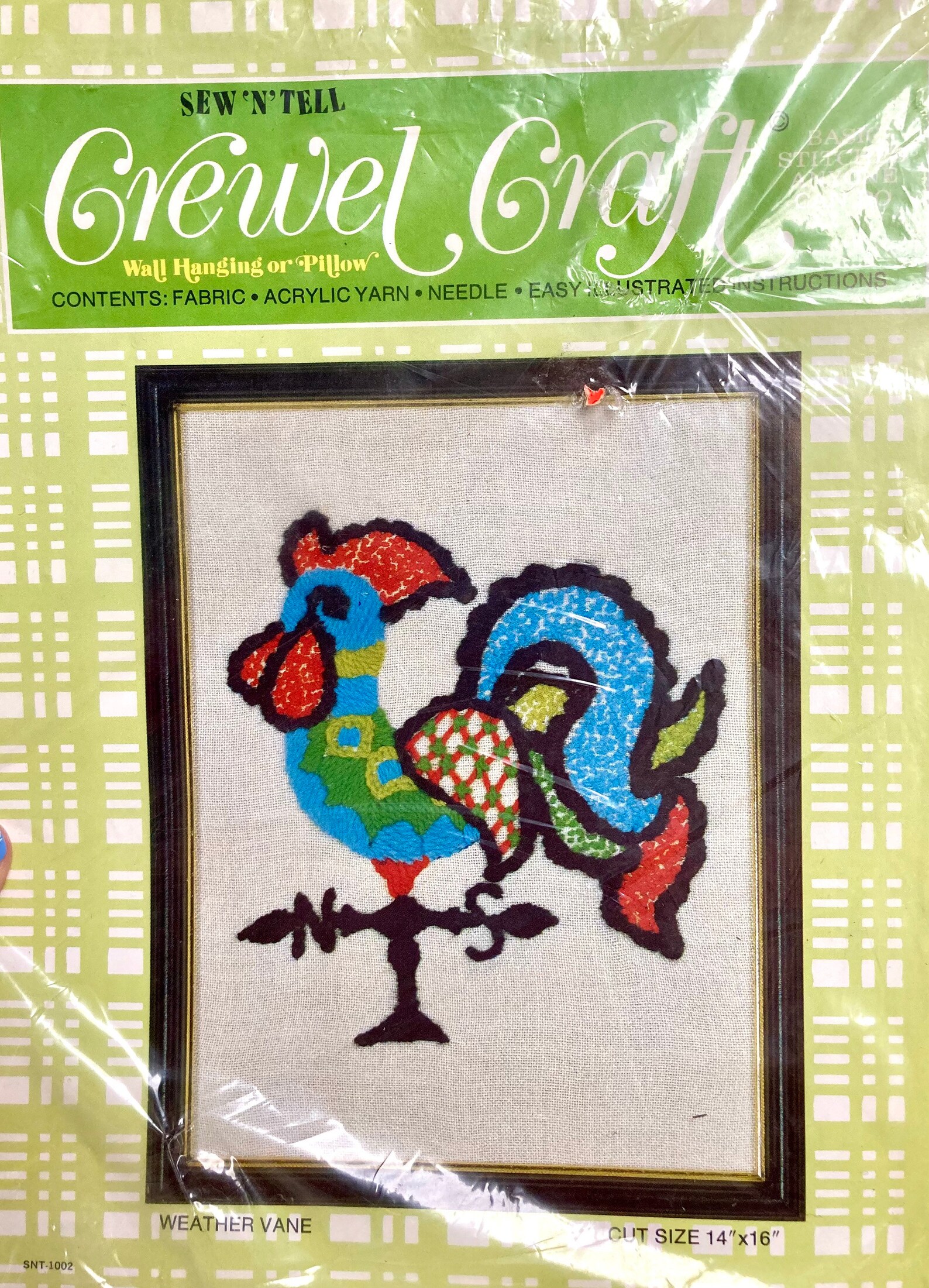 Weathervane Crewel Craft Kit... Crewel Embroidery Kit.....beginning ...
