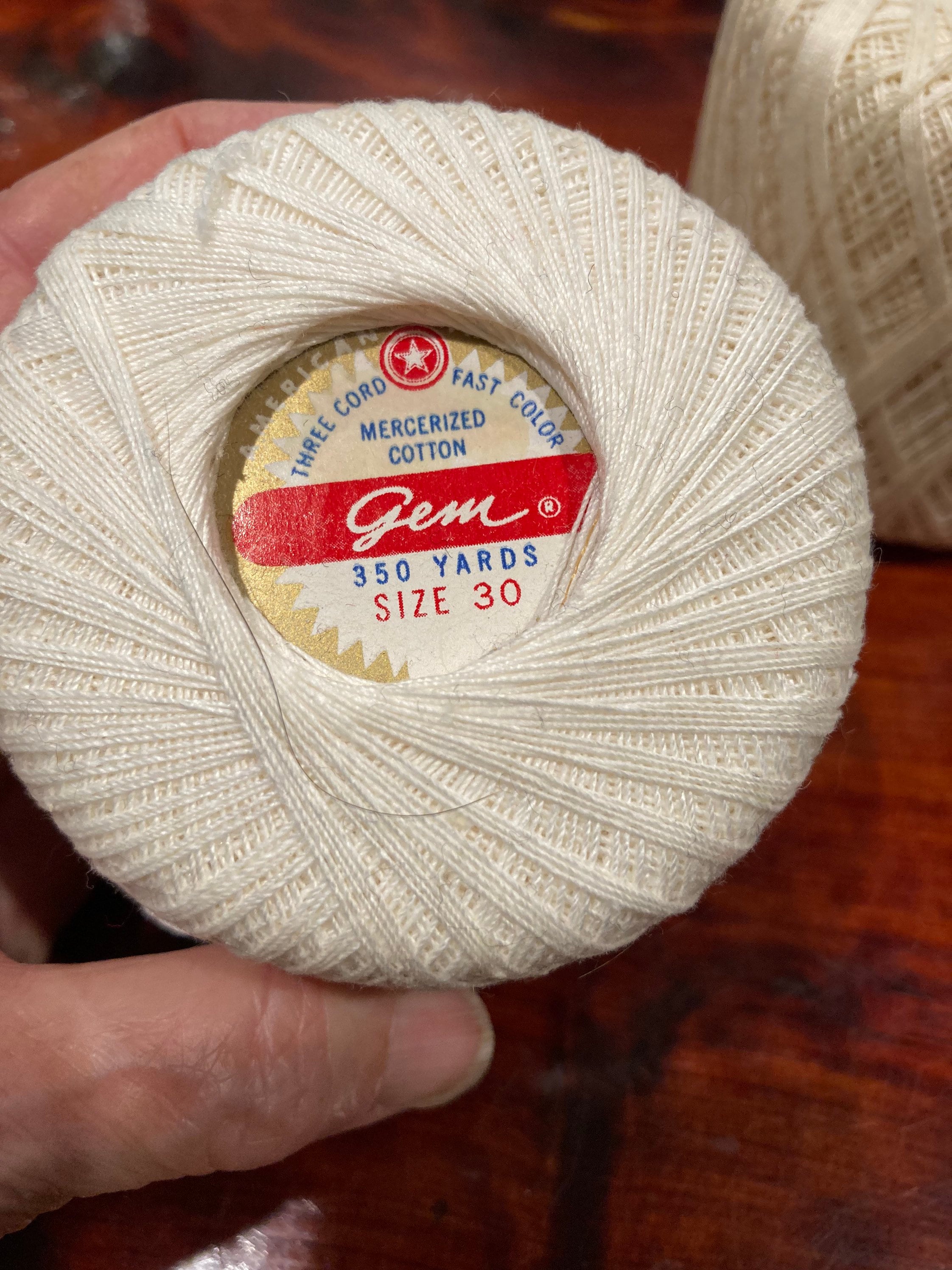 30 Weight White Crochet Thread....number 30 Thread...gem by Star Thread ...