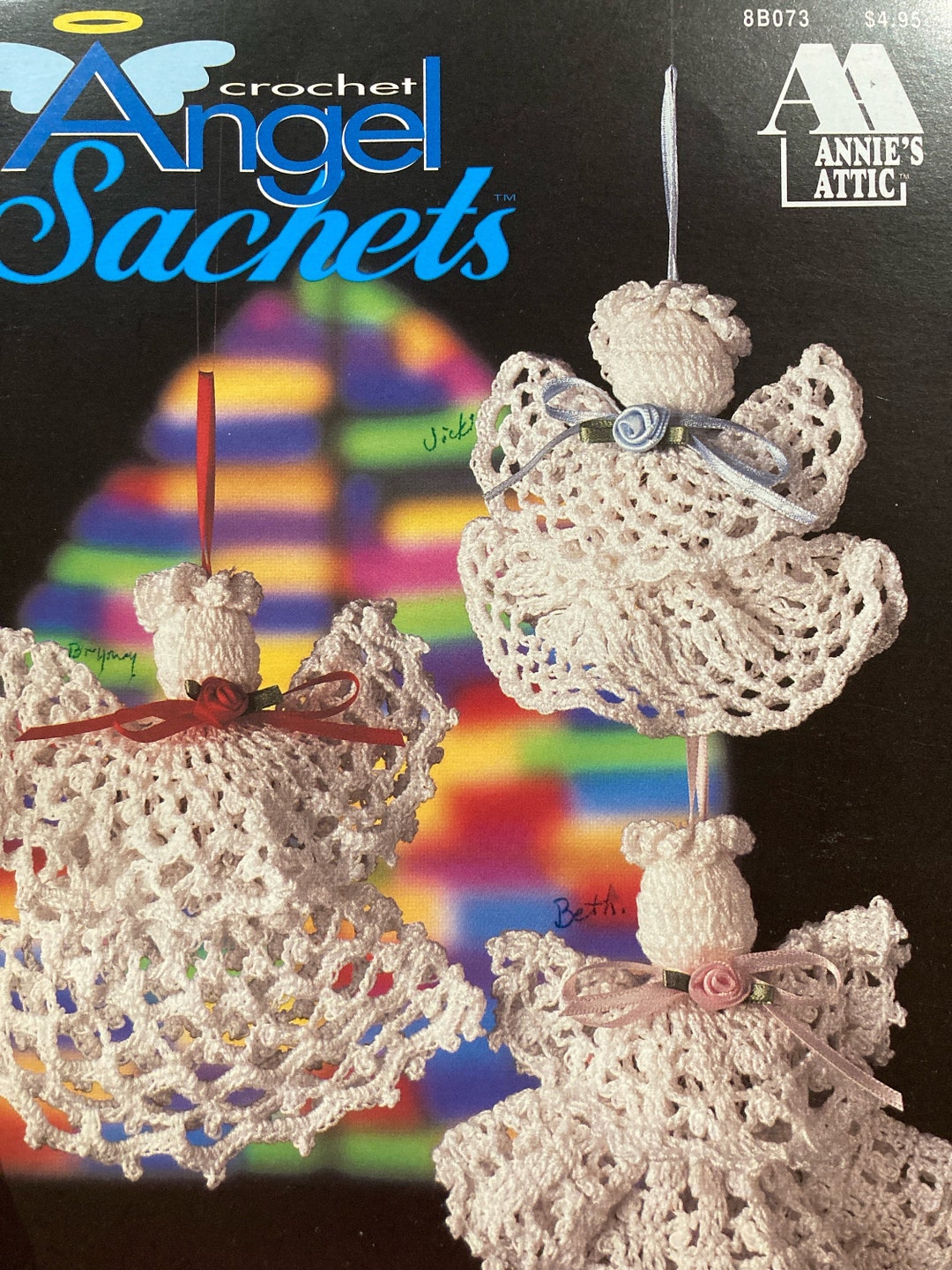Crochet Angel Sachets Annie’s Attic…8b073…7 Angels to Crochet - Etsy