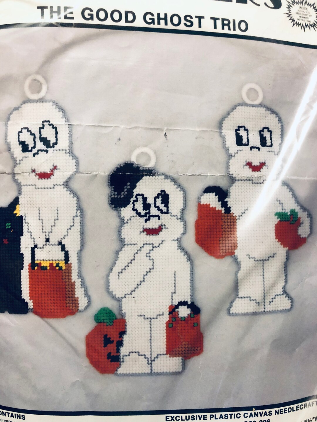 The Good Ghost Trio Plastic Canvas Needlepoint Kit….halloween…ghosts - Etsy