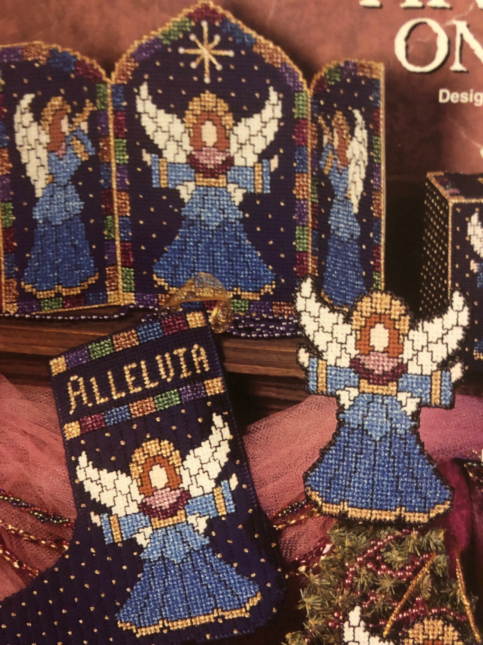 Plastic Canvas Angels on High..joan Green Design....plastic - Etsy