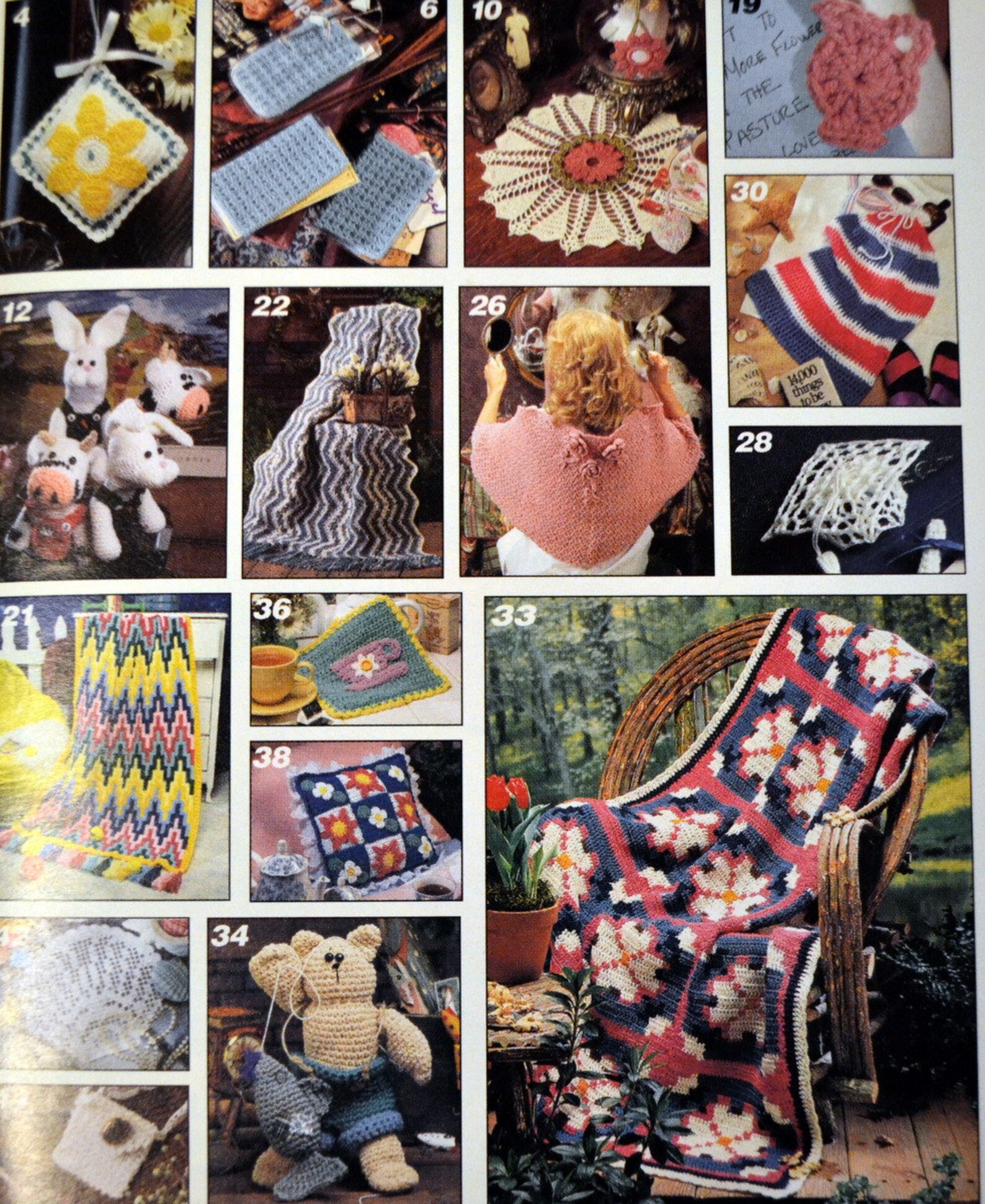 Hooked on Crochet Pattern Book Ripple Afghan Bed Jacket Blankets Get 5 ...