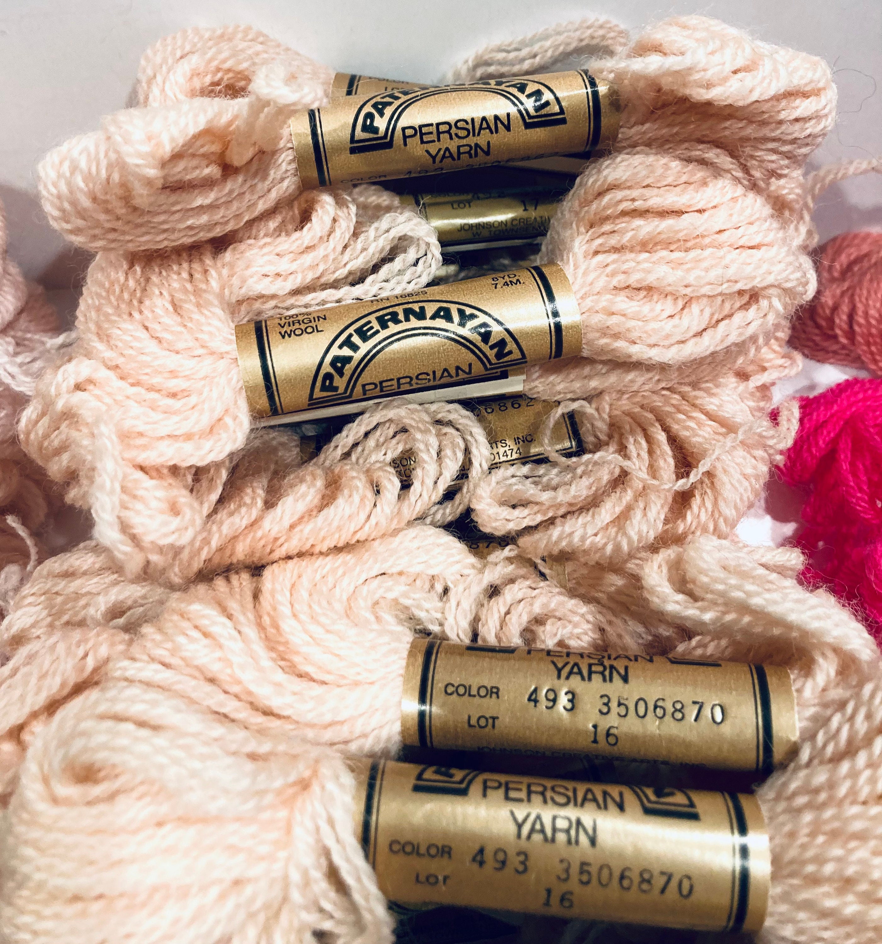 Paternayan Persian Yarn... Tapestry Yarn.......pinks...lavender ...