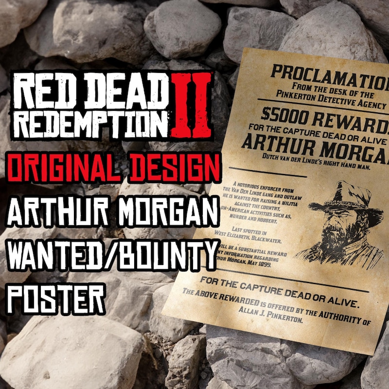 Red Dead Redemption Wanted Poster - Etsy