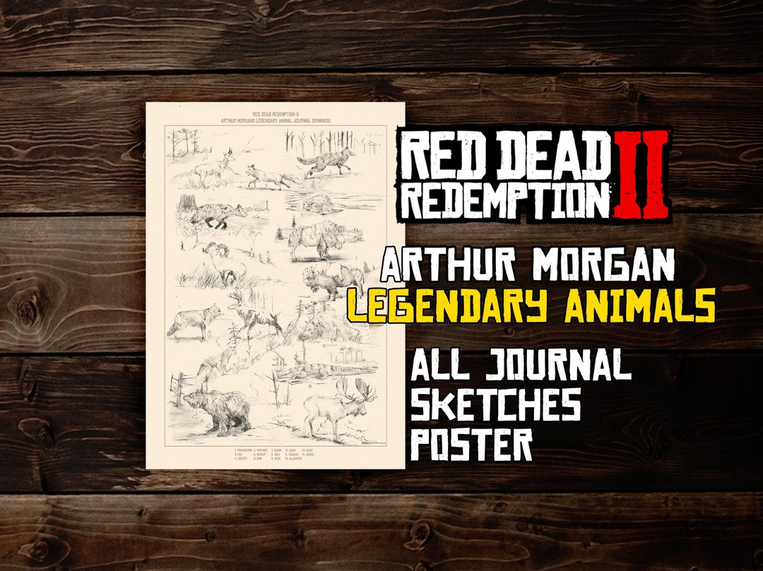 Red Dead Redemption 2 Poster Arthur Morgan Art Legendary Animals ...