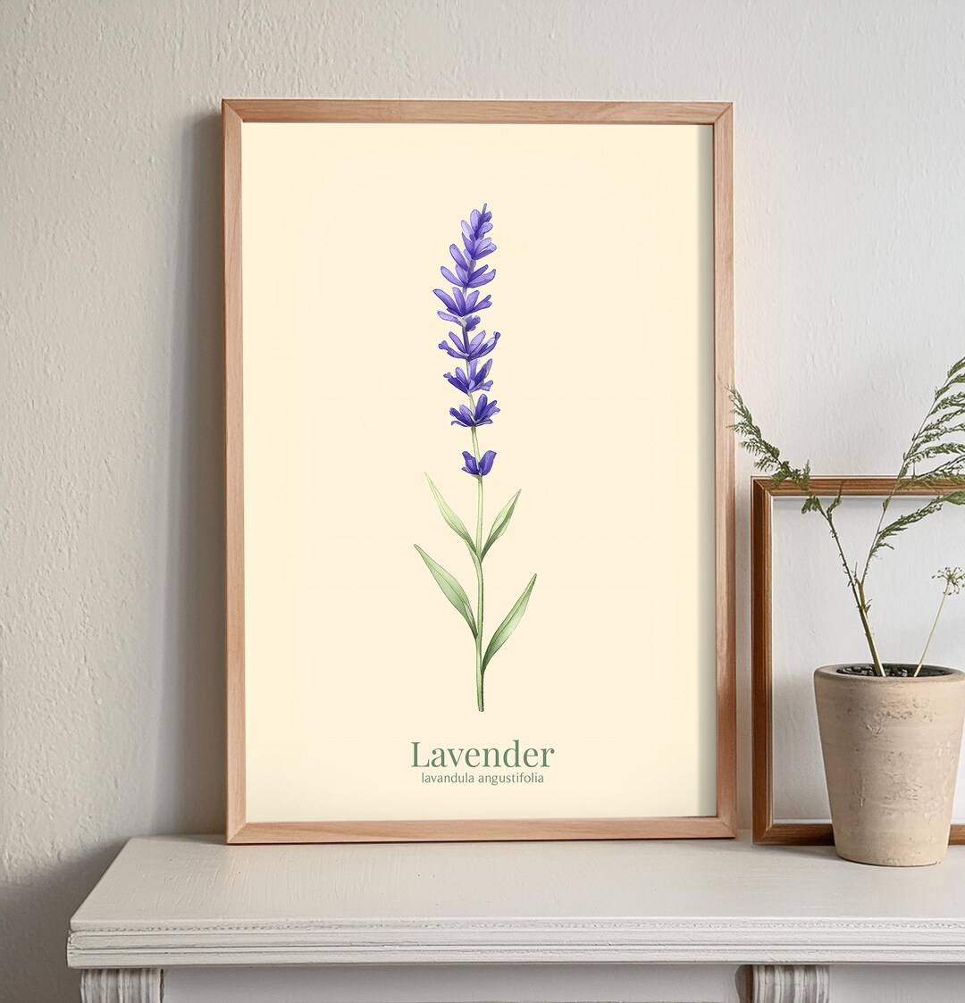 Lavender Wild Herbs Poster Botanical Print Decor Wall Art Botanical ...