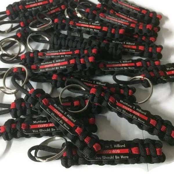 Firefighter Keychain - Etsy