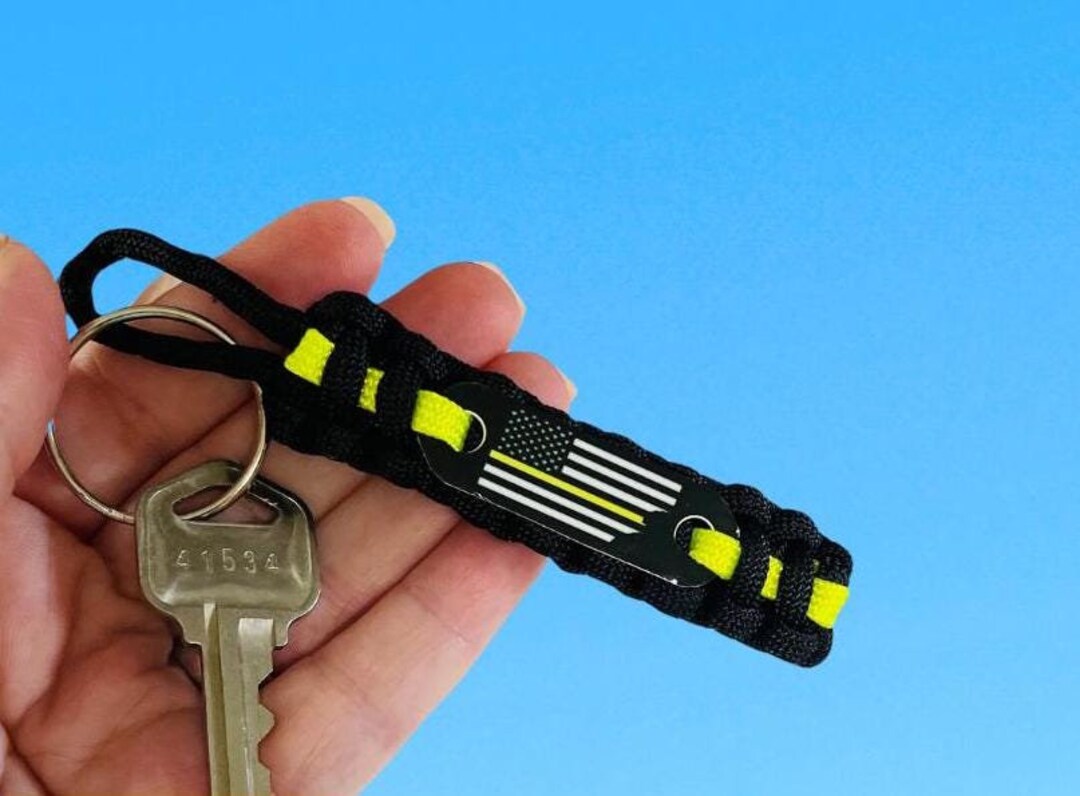 Tow Truck Operator - Thin Yellow Line American Flag | Paracord Keychain ...