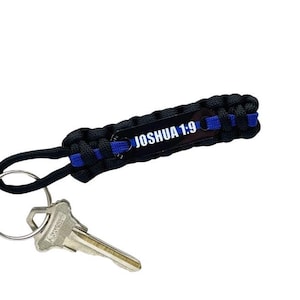 Personalized Paracord Keychain for Police - Custom Police Gift - Thin ...