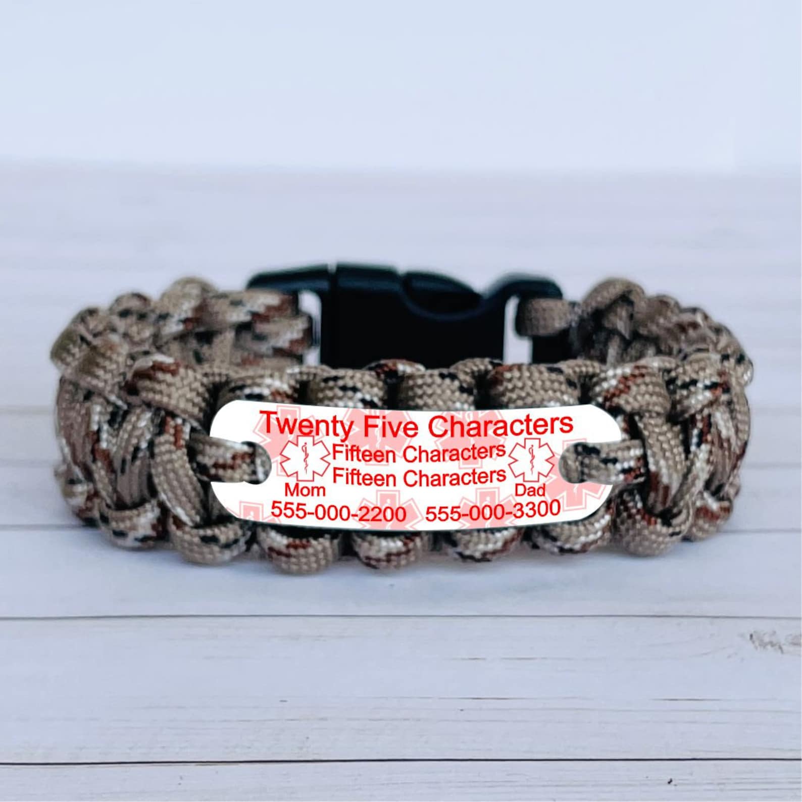 Custom Medical Alert Bracelet Create Your Own Alert ID - Etsy